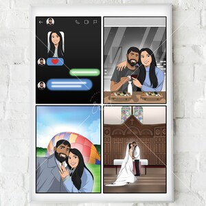 Custom Comic Book Art Commission Couple Geek Nerd Wedding Prom Bridal ...