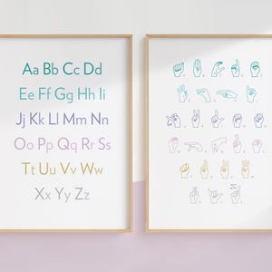 Printable Sign Language Alphabet Poster | ASL Fingerspelling Chart for ...