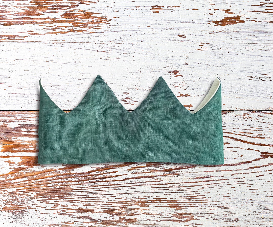 Emerald Green Crown for Birthday, Baby First Birthday Crown, Fabric ...