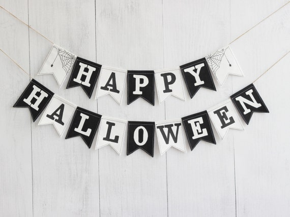 Happy Halloween Decor Rustic Fall Decor Happy Halloween Banner - Etsy