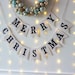 Merry Christmas Banner Vintage Christmas Tree Bunting - Etsy
