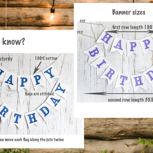 Birthday Custom String Letter Banner, Happy Anniversary Banner ...