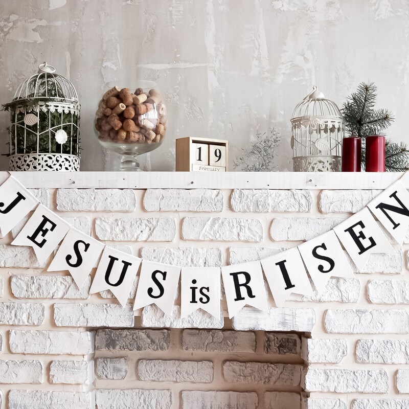 He is Risen Banner - Etsy