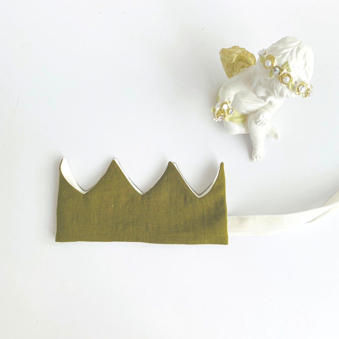 Olive Green Birthday Crown, Neutral Crown for Kids, Gift for Kids for ...