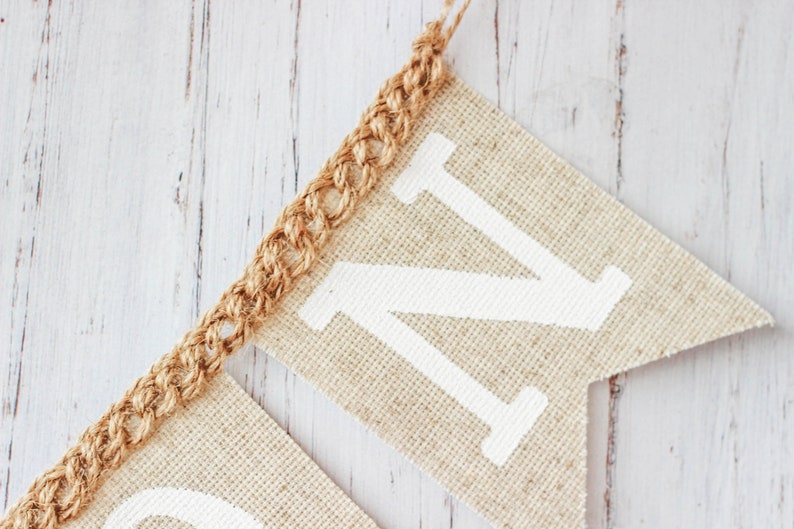 Burlap Custom Name Banner – Personalized Jute Garland for Nursery, Baby ...