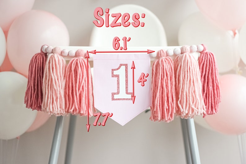 Pink Girls Garland High Chair Pink 1st Birthday High Chair - Etsy