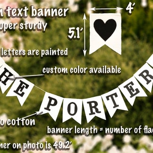 Custom Linen Banner for Baby Shower Personalized 50th Birthday Cloth ...