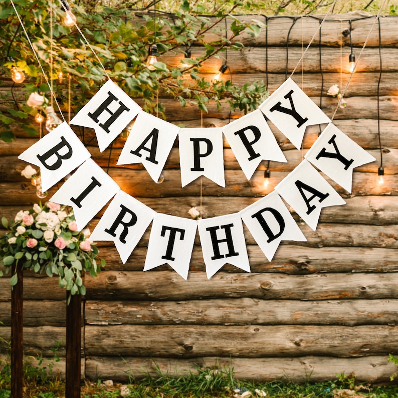 Birthday Custom String Letter Banner Happy Anniversary - Etsy