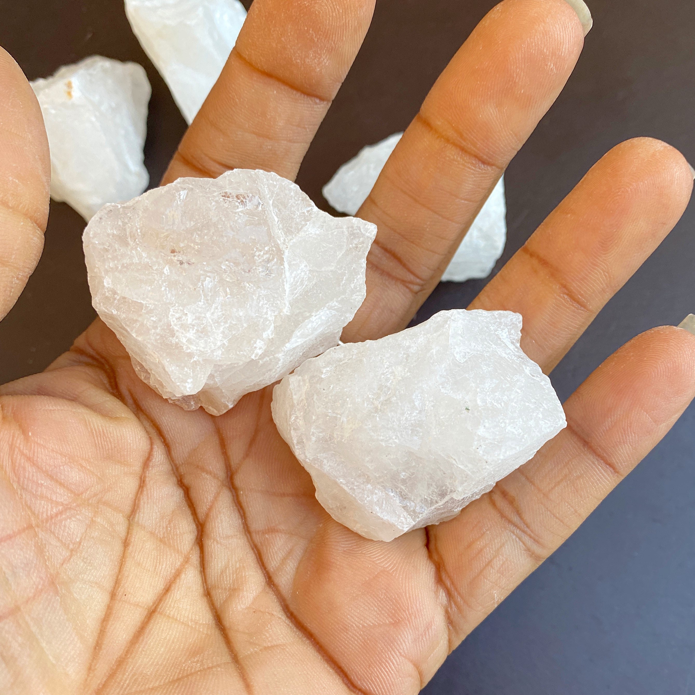 Rough Snow Quartz Chunk Common Quartz Raw Quartz - Etsy