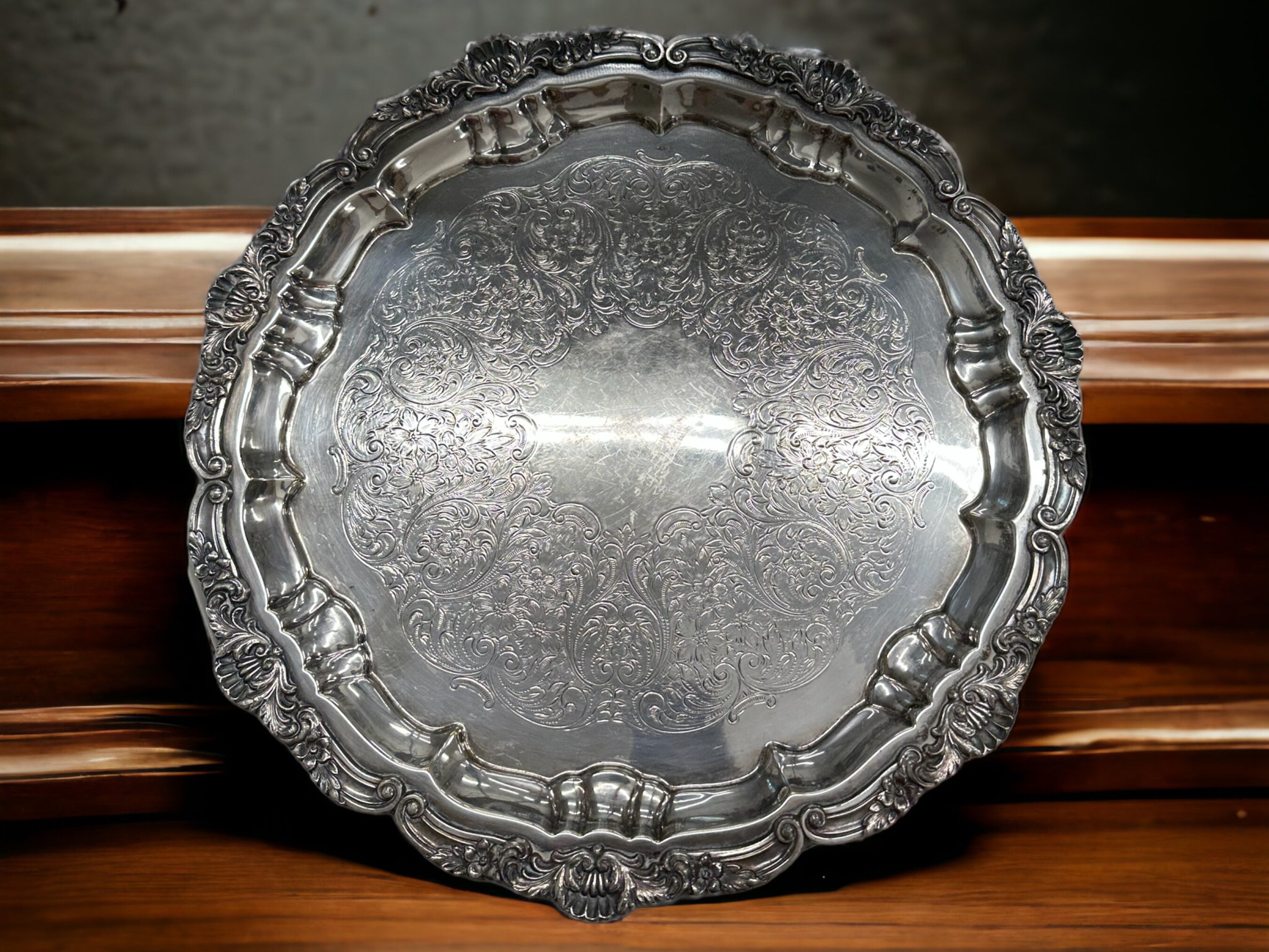 Ornate Oneida Silver Coffee/ Tea Set and Tray - Etsy