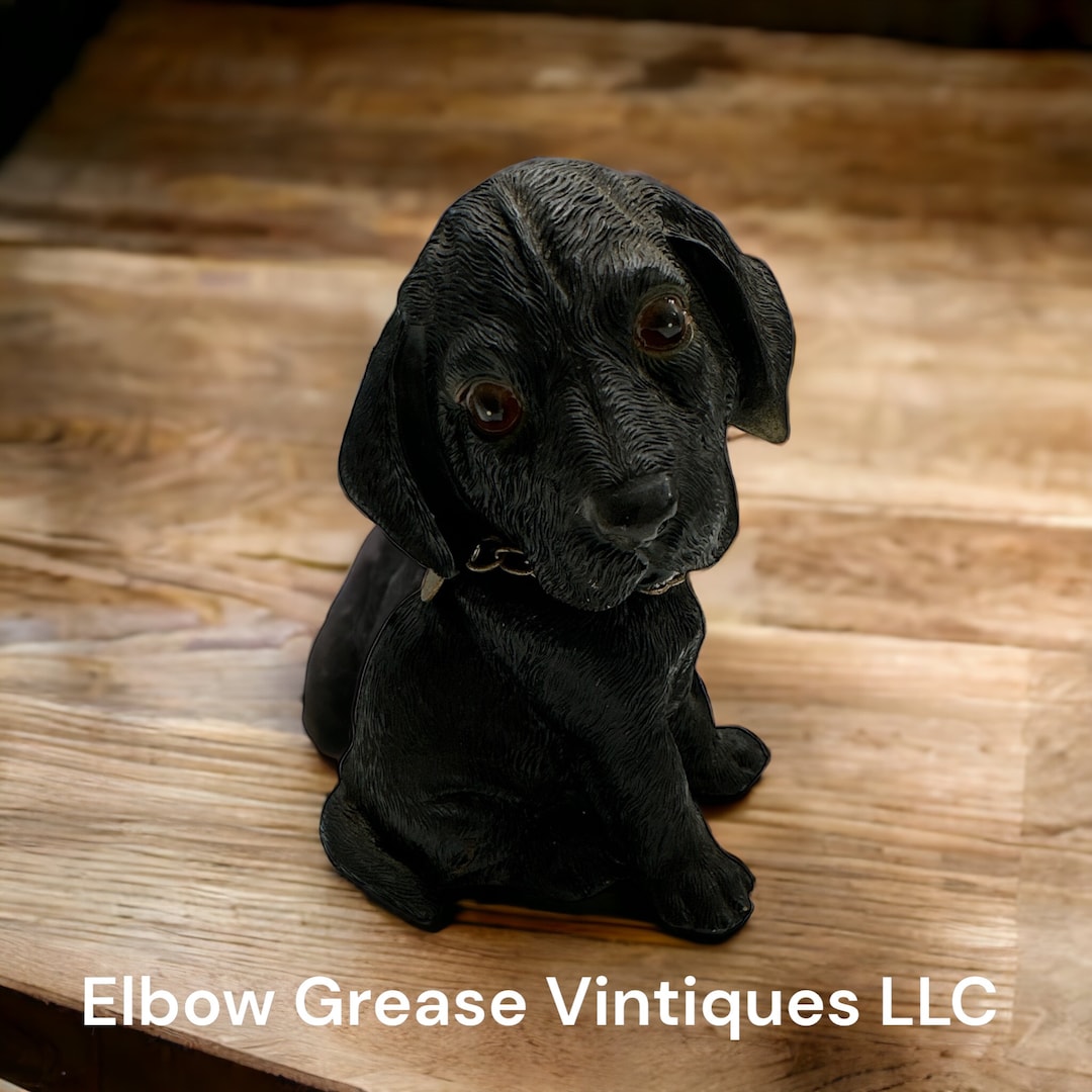 Lifelike Black Lab Figurine - Etsy