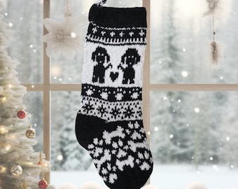 Dog Christmas Stocking Knitting Pattern, Pet Holiday Stocking PDF ...