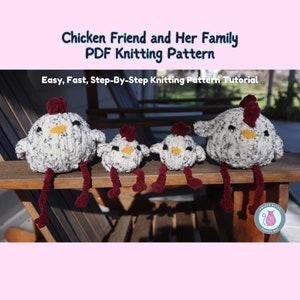 Chicken Knitting PATTERN PDF, Knit Hen,knit Chicken Ornament,knitted ...