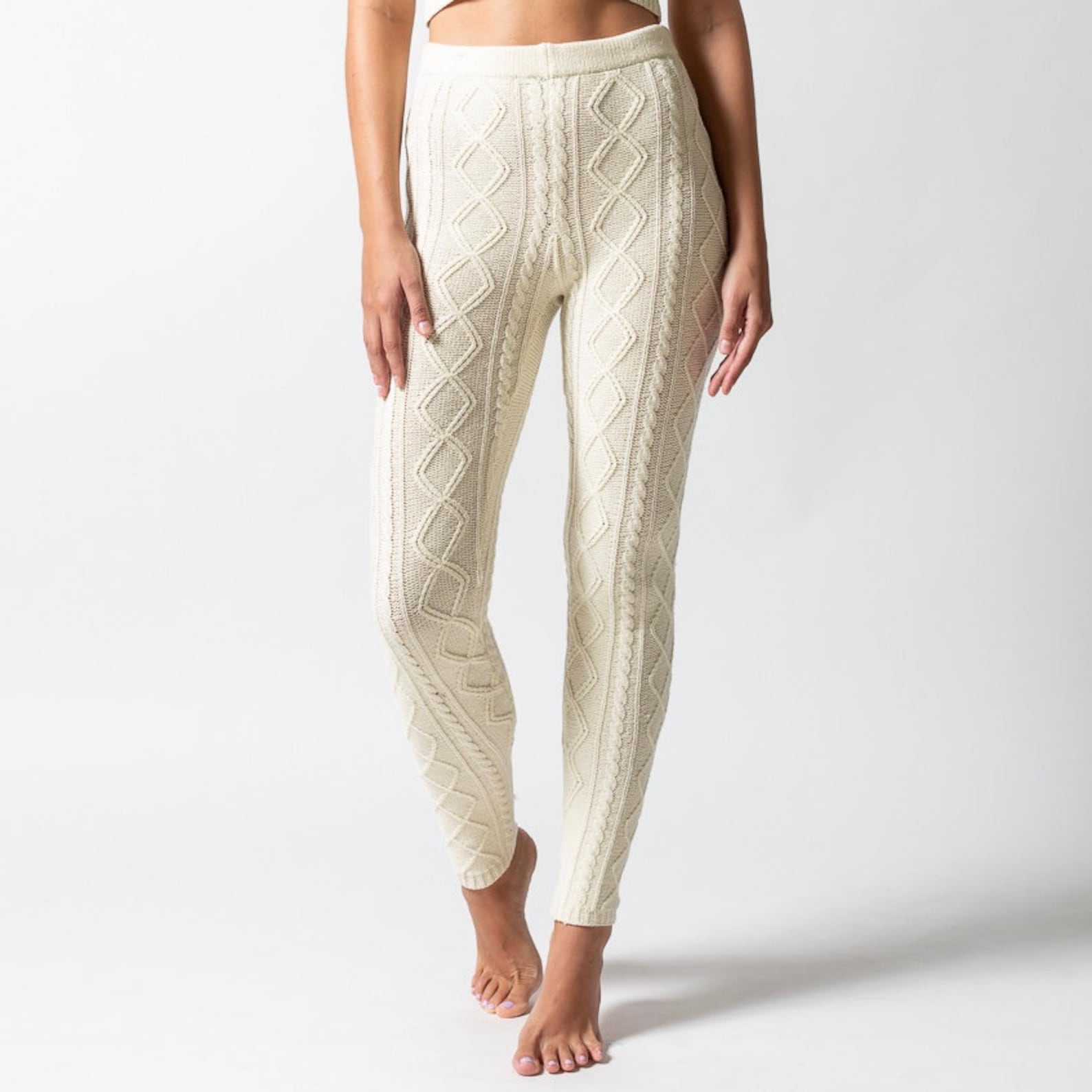 Cable Braid Leggings Knitting Pattern: Women's Aran Knit Tights (PDF ...