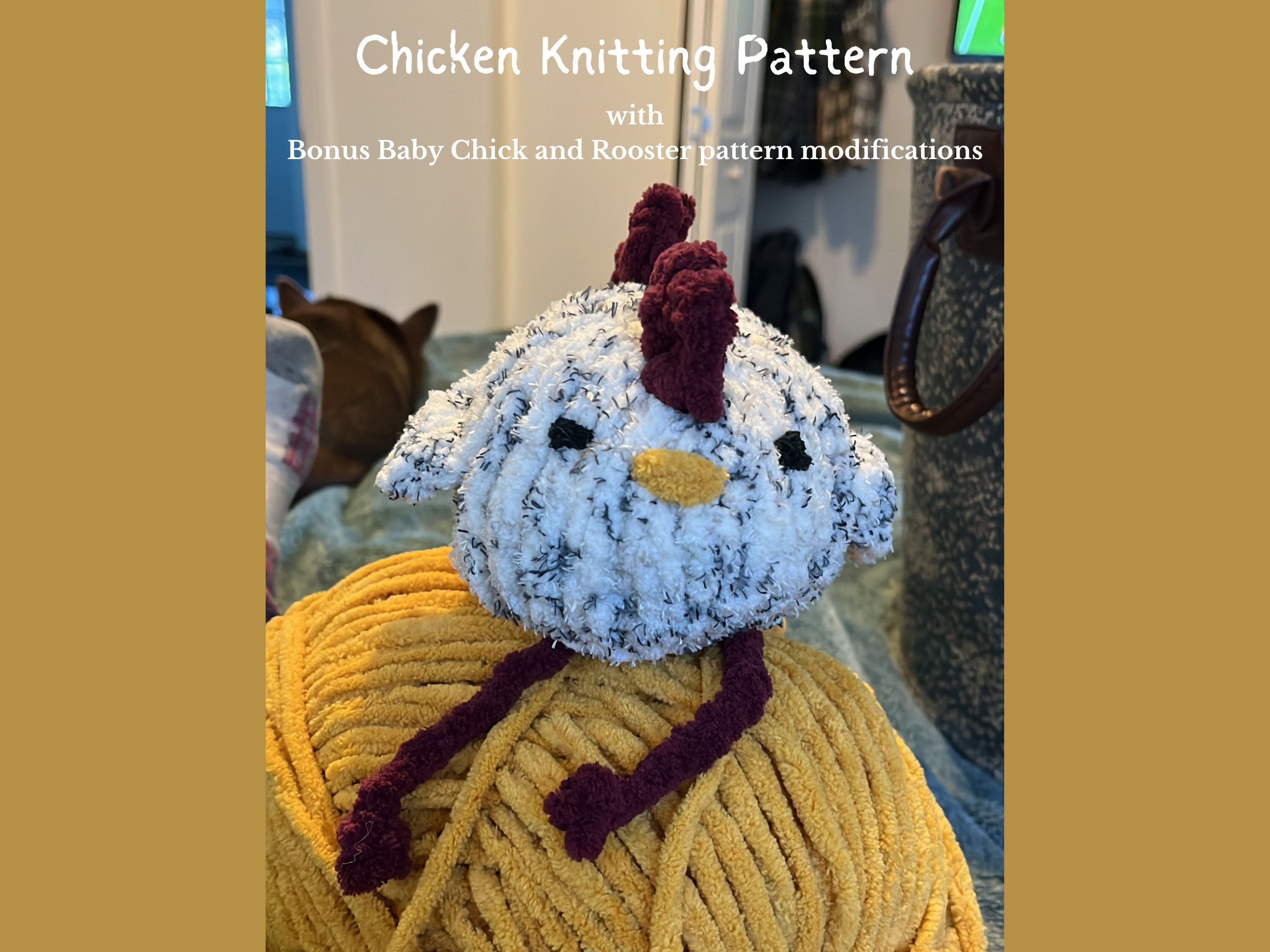 Chicken Knitting PATTERN PDF, Knit Hen,knit Chicken Ornament,knitted ...