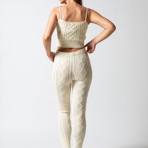 Cable Braid Leggings Knitting Pattern: Women's Aran Knit Tights (PDF ...