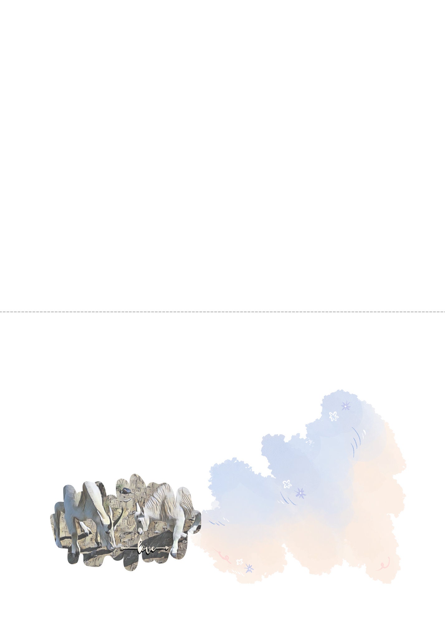 Greeting Cards Nature Inspired Notes Watercolour Cards Mountain Goats ...