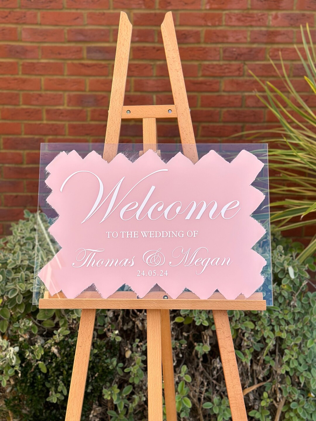 Large Custom Acrylic Events Sign With Brushed or Painted Background ...