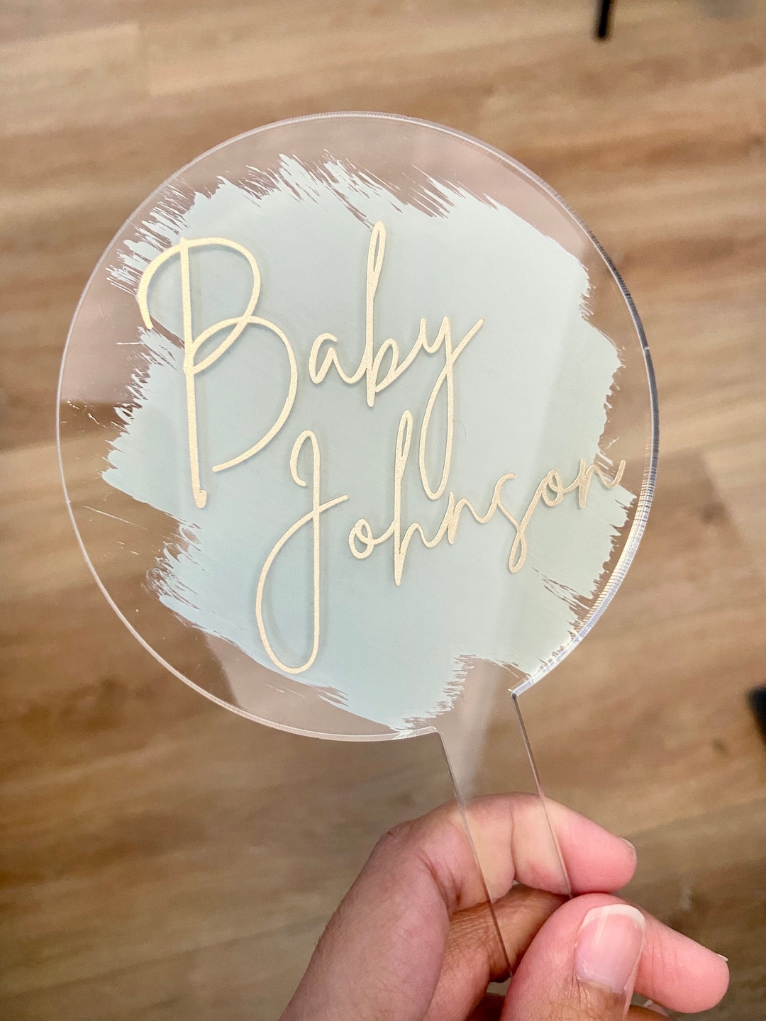 4mm Thick Circle Acrylic Cake Topper Cake/round Baby Shower Cake Topper ...