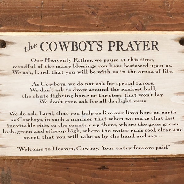 Cowboy Prayer - Etsy