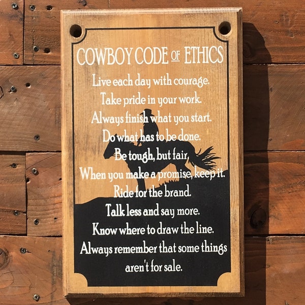Cowboy Code - Etsy
