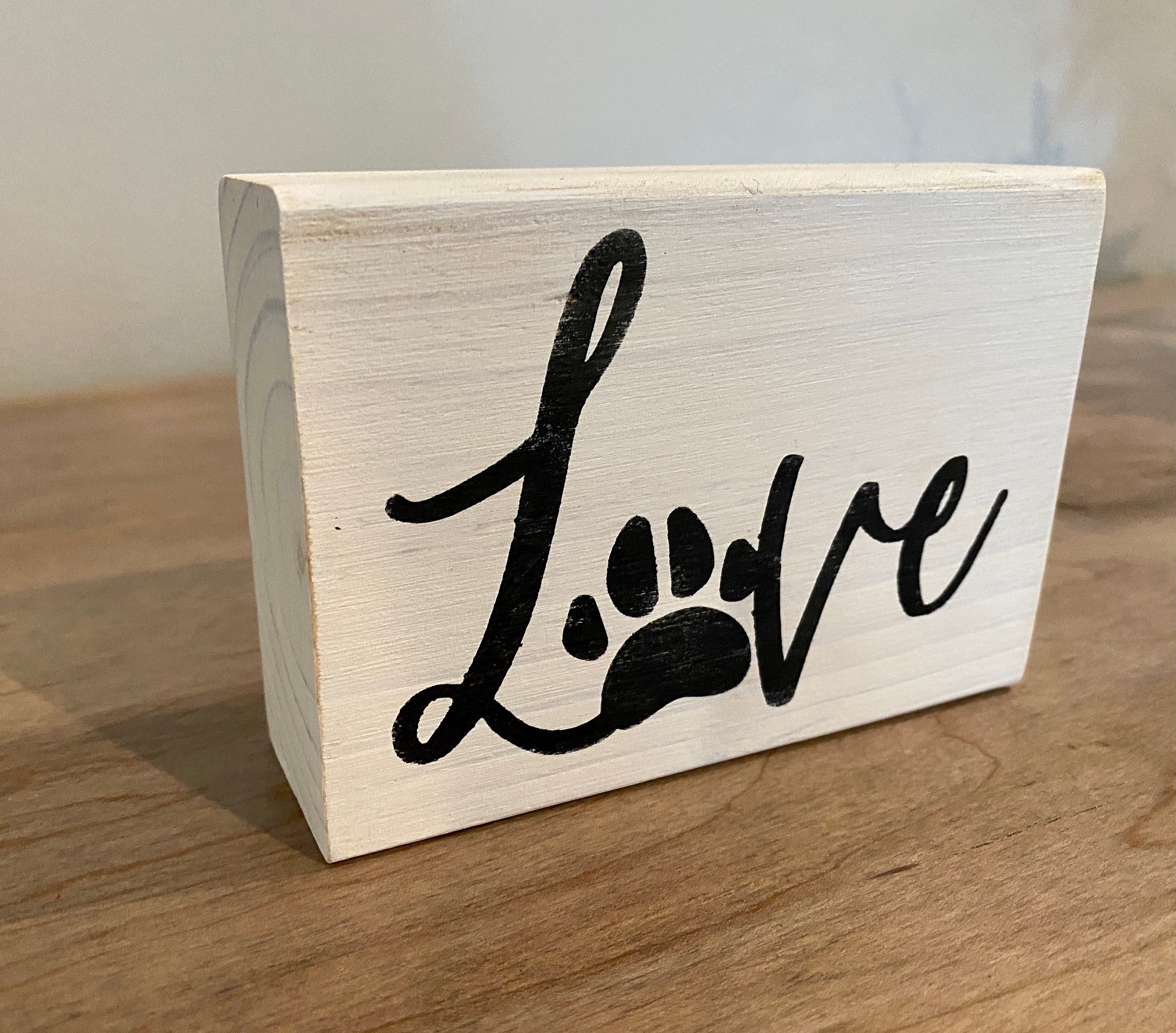 Pet Lover Wood Block Sign Dog & Cat Lover Sign Mini Block | Etsy