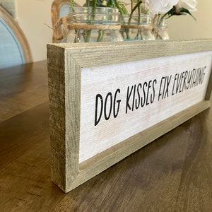 Farmhouse & Rustic Wood Framed Wall Hanging Dog Sign, Lover of Dogs ...