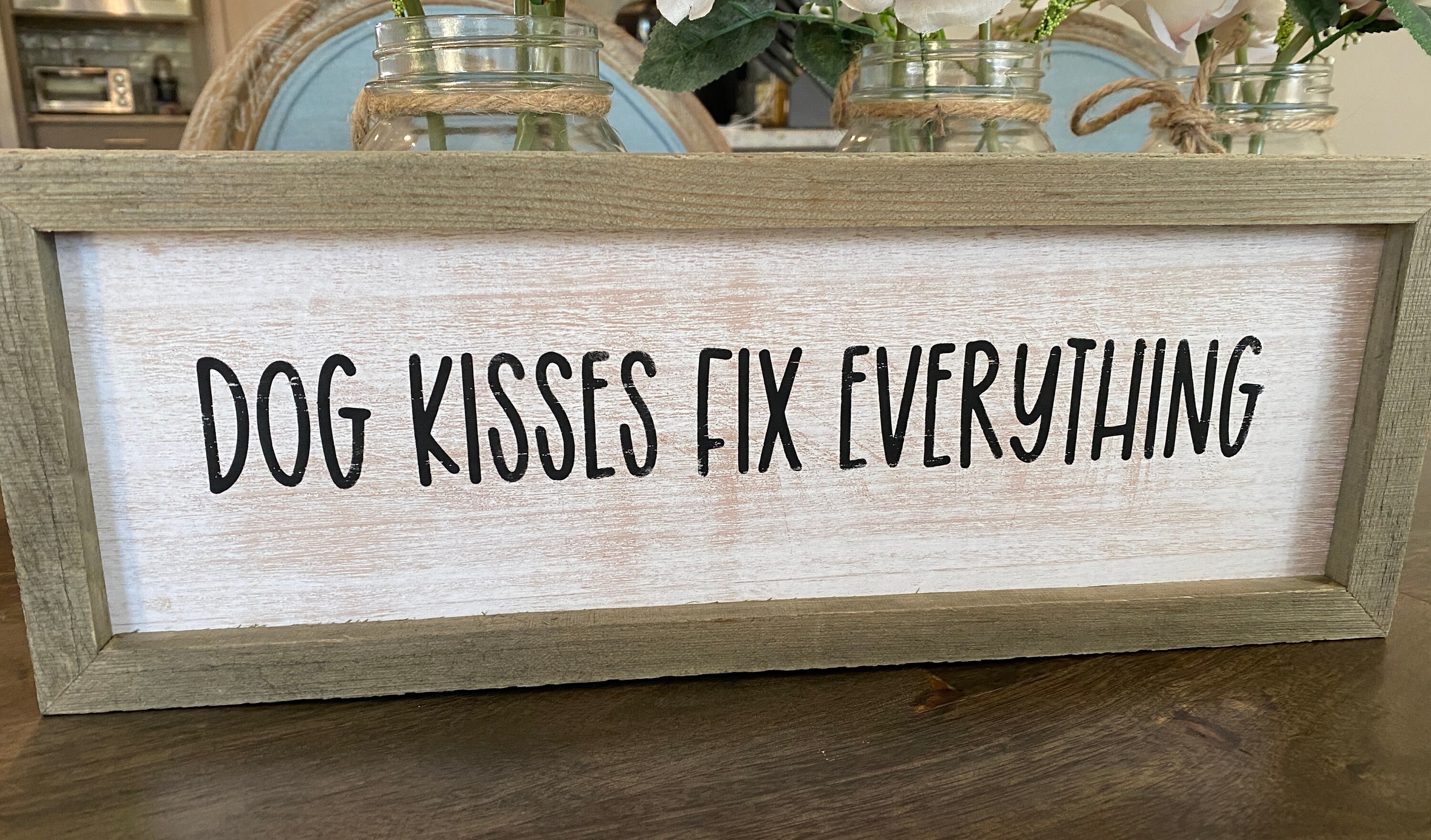Farmhouse & Rustic Wood Framed Wall Hanging Dog Sign Lover of - Etsy