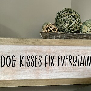 Farmhouse & Rustic Wood Framed Wall Hanging Dog Sign, Lover of Dogs ...