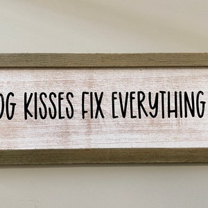 Farmhouse & Rustic Wood Framed Wall Hanging Dog Sign, Lover of Dogs ...