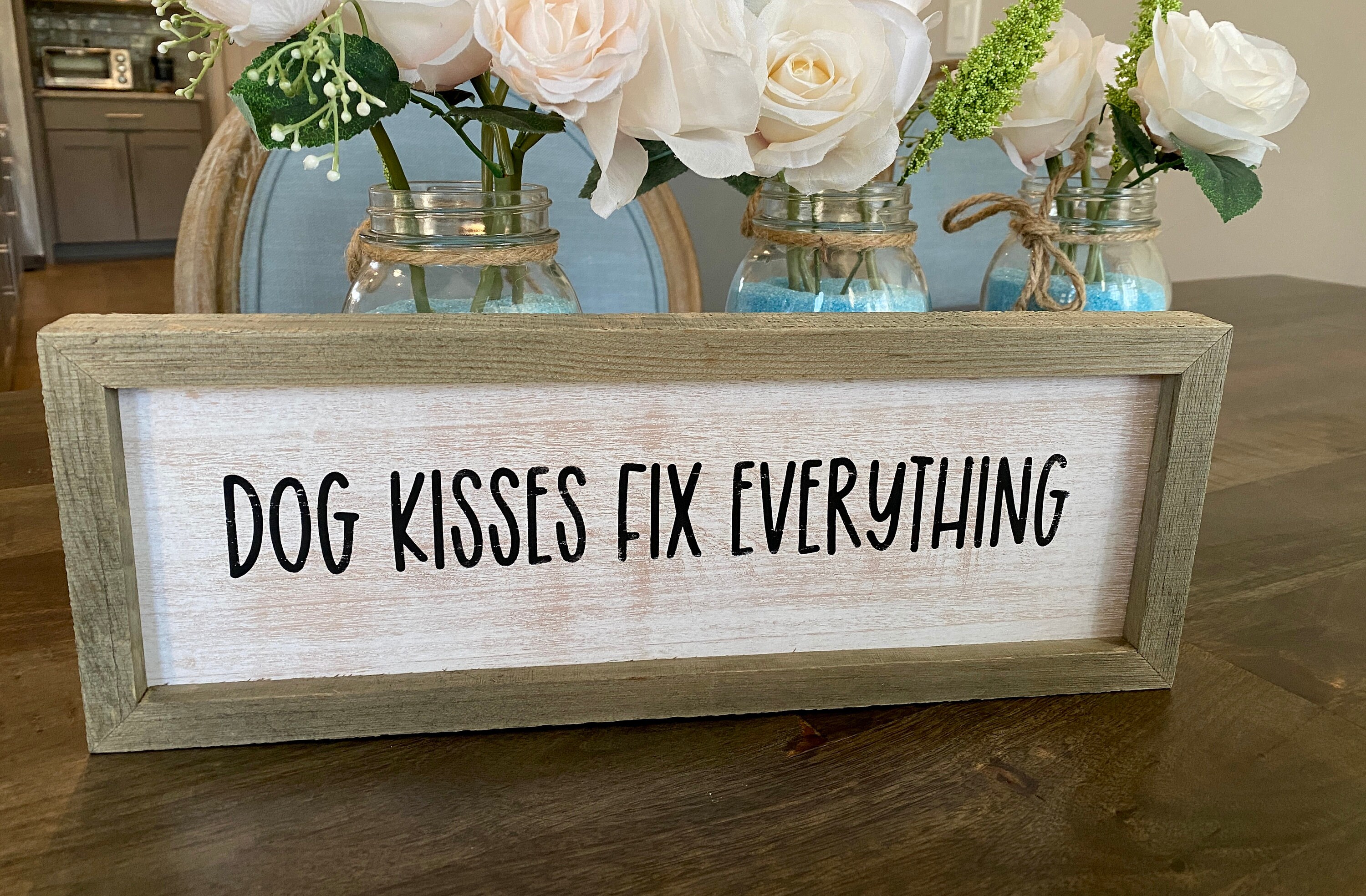 Farmhouse & Rustic Wood Framed Wall Hanging Dog Sign Lover of - Etsy