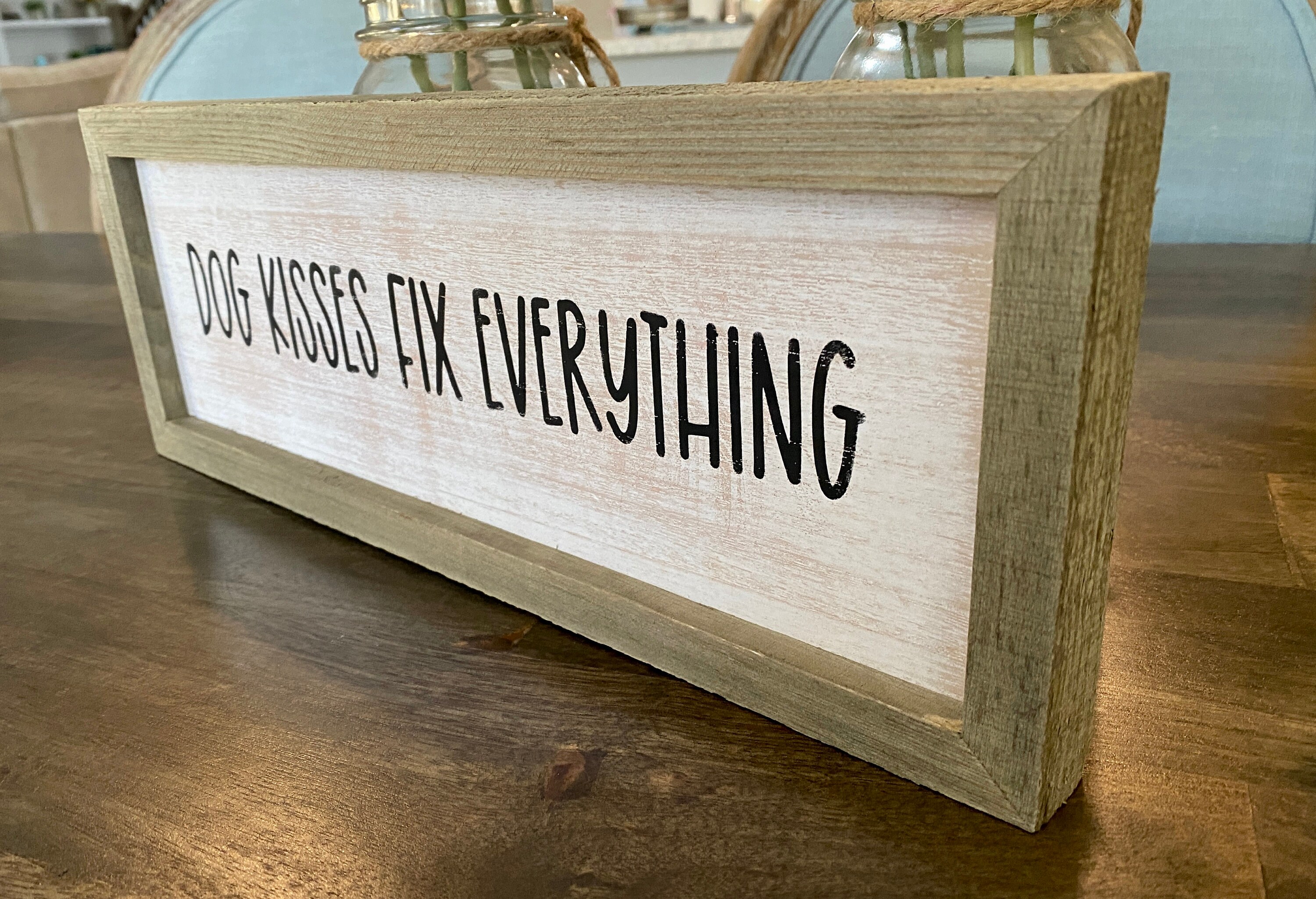 Farmhouse & Rustic Wood Framed Wall Hanging Dog Sign Lover of - Etsy