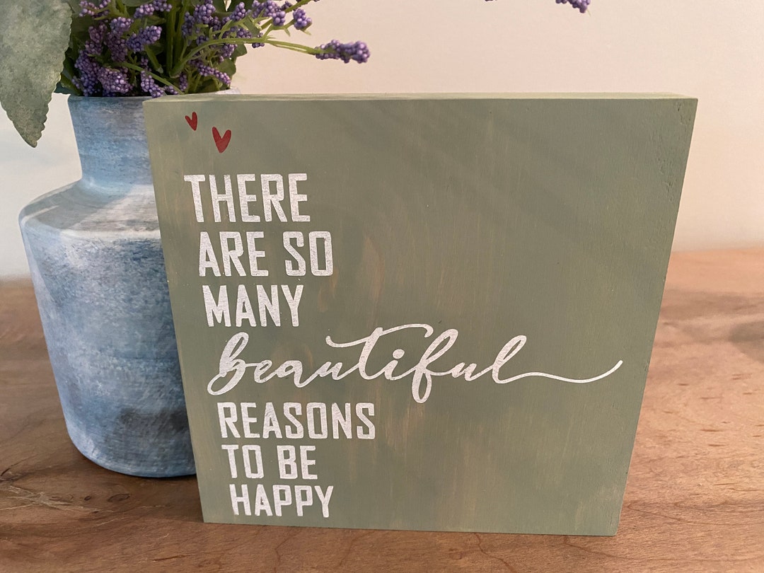 Wood Inspirational Block, Positive Quote, There Are so Many Beautiful ...