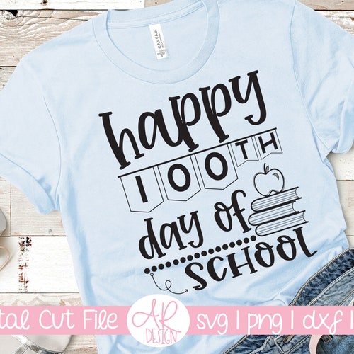 School Svg Happy 100th Day of School Svg School Cut File - Etsy