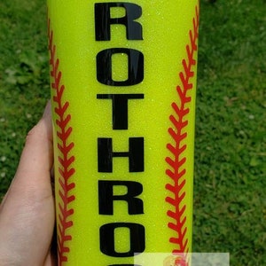 Glitter Softball Tumbler 20oz - Etsy