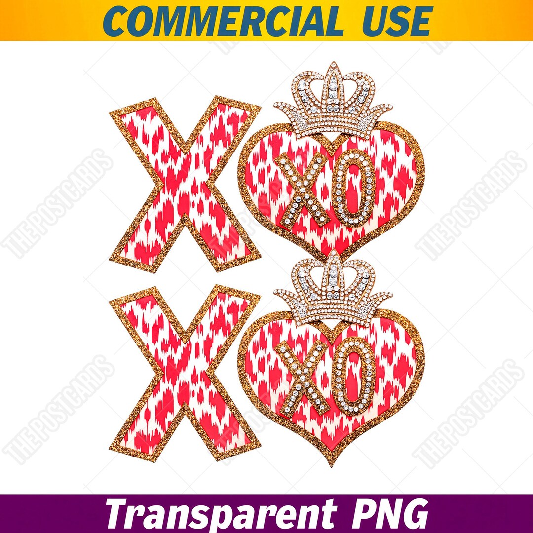 Xoxo Digital Clip Art, Valentine PNG Sublimation Design - Romantic ...