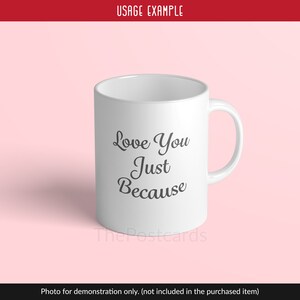 Love You Just Because SVG Cut File, Printable Clip Art, Lovely Romantic ...