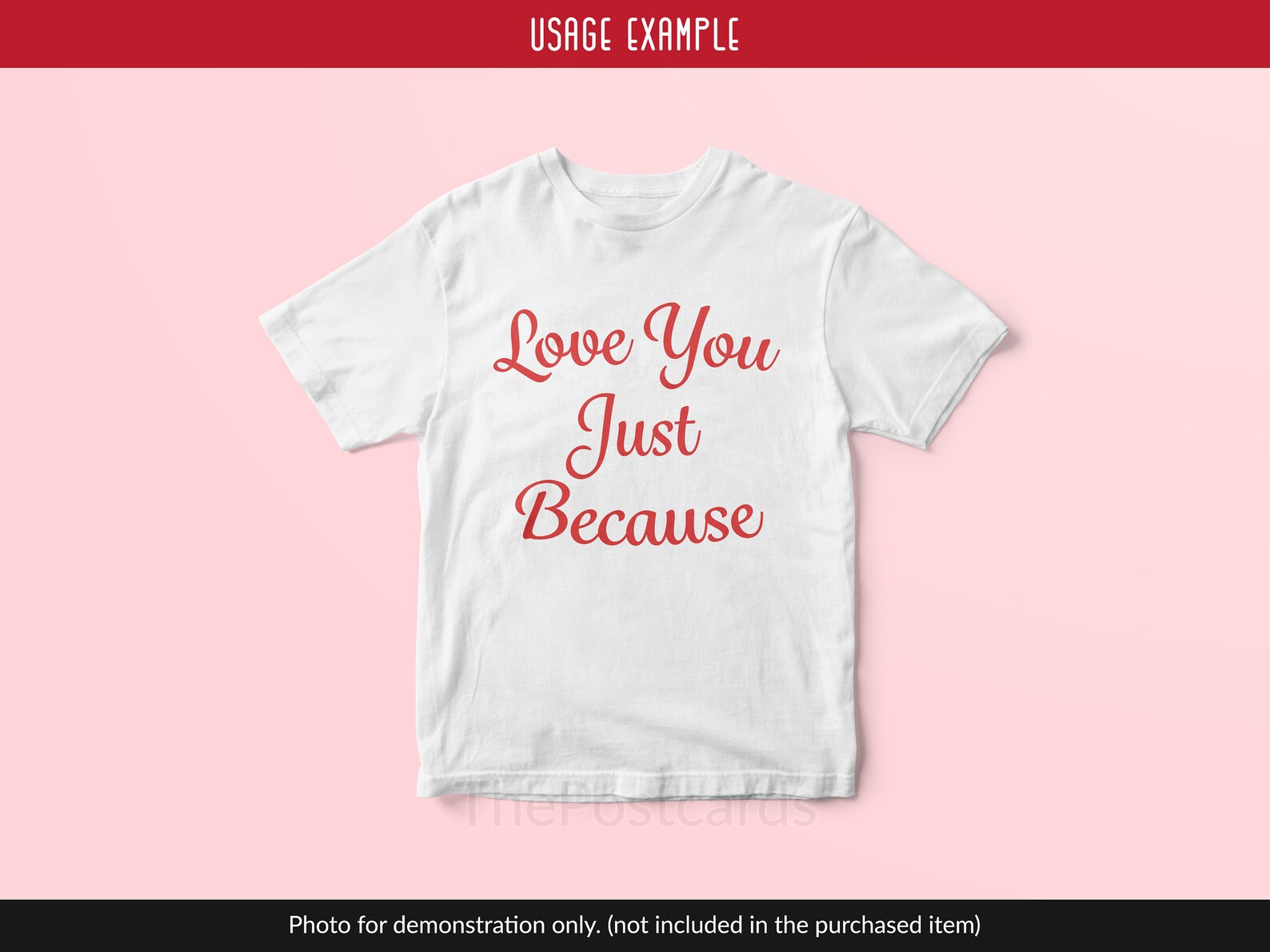 Love You Just Because SVG Cut File, Printable Clip Art, Lovely Romantic ...