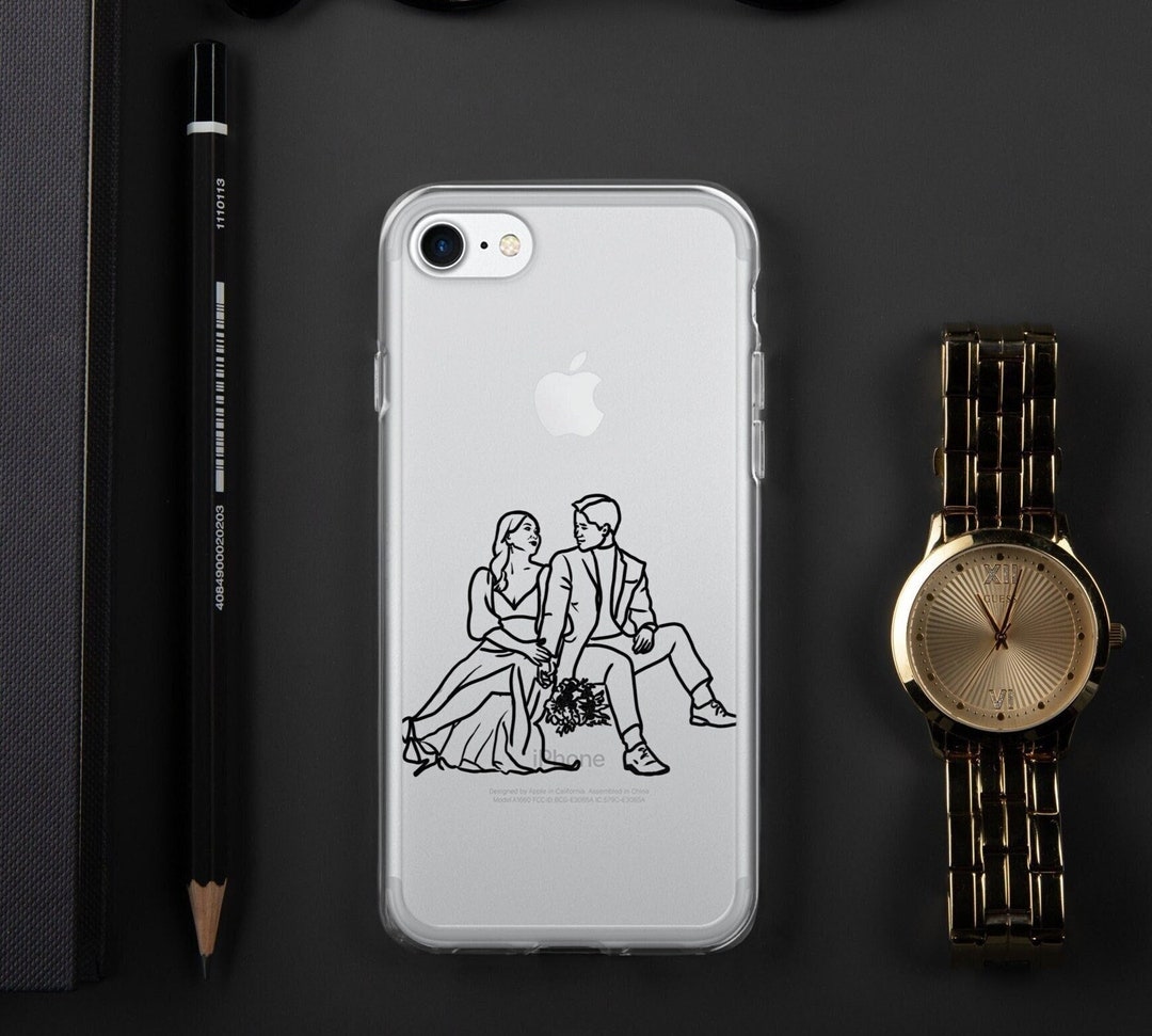 Custom Line Art Photo iPhone Case Personalized Gift iPhone Xr/se/xs ...
