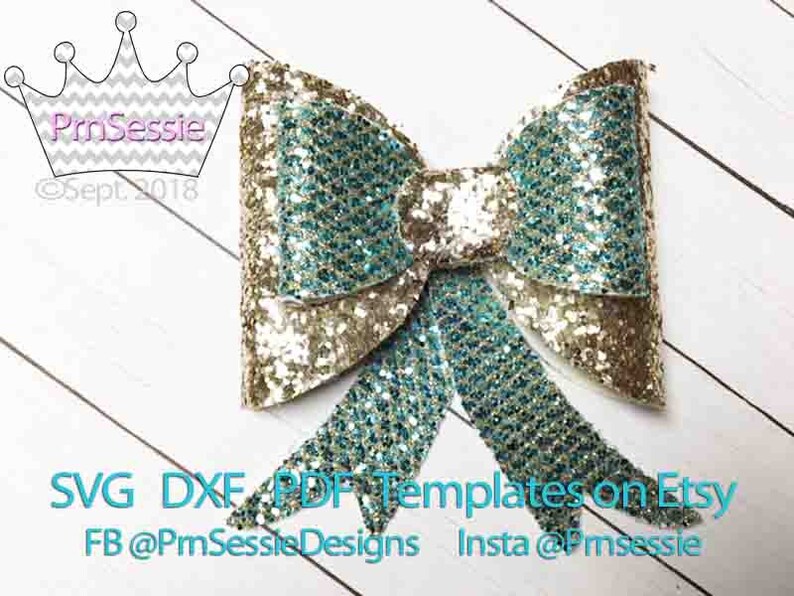 Digital SVG DXF PDF Fancy Tails Bow Template Digital Bow - Etsy