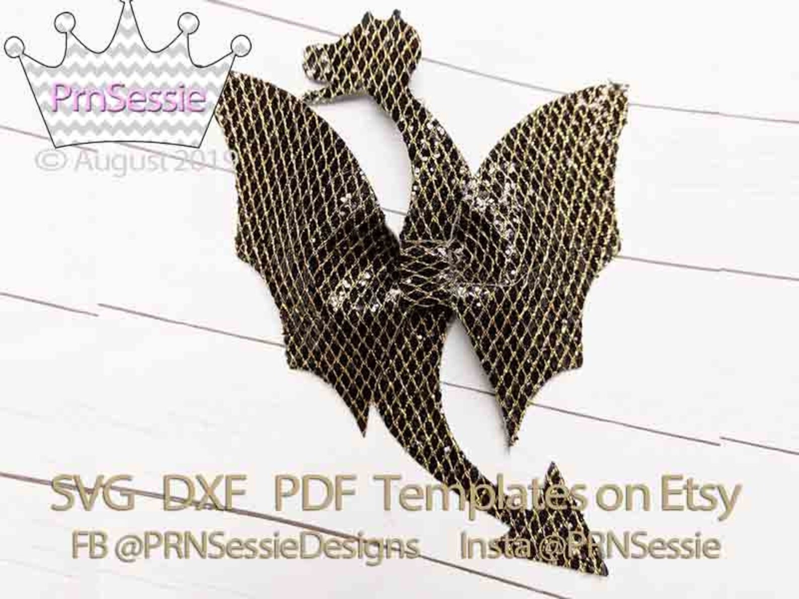 Digital SVG PDF DXF Dragon Wings Bow Template Pinched Bow | Etsy