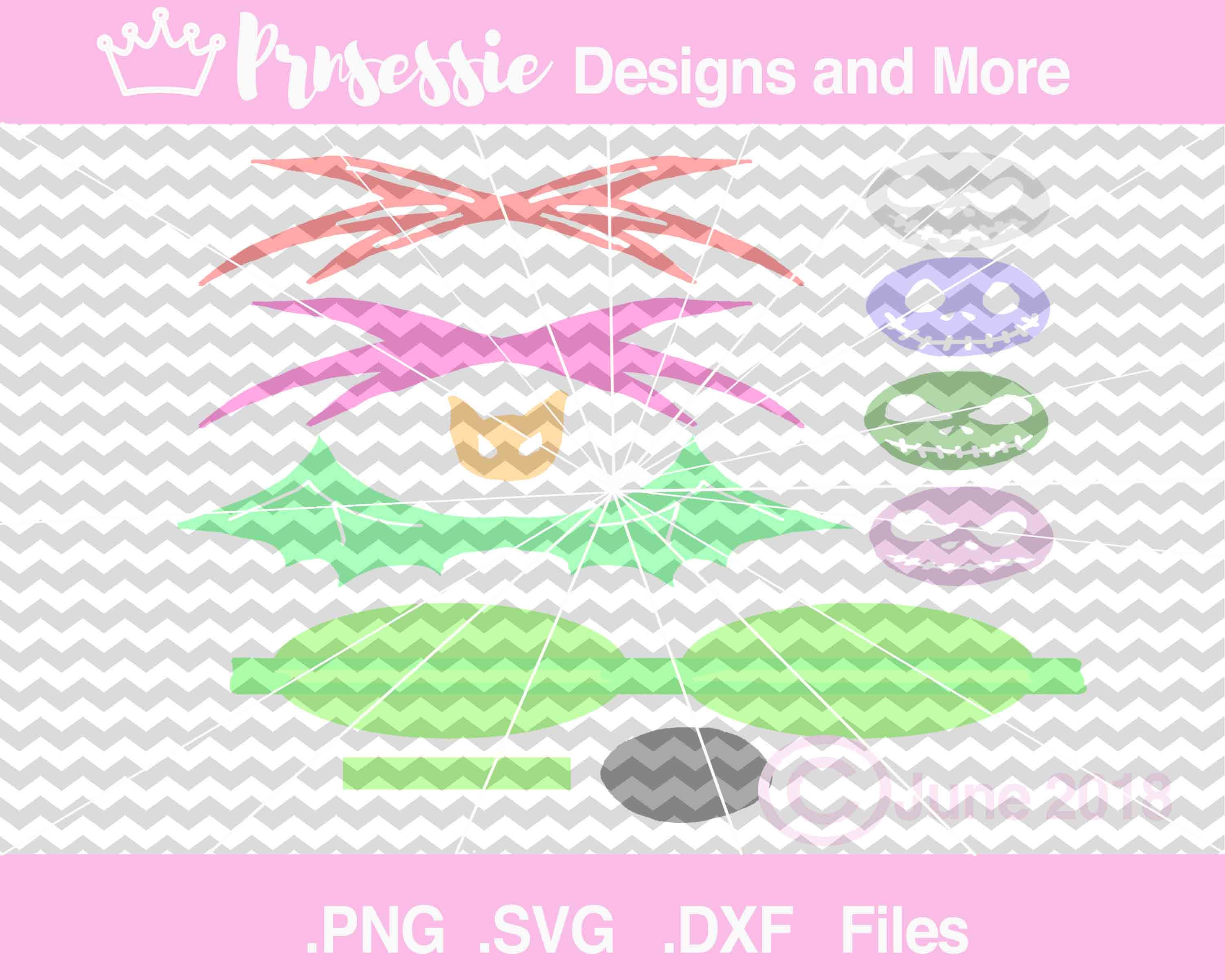 Digital SVG, DXF, PDF Nightmare Bow Template, Halloween Bow, Halloween ...