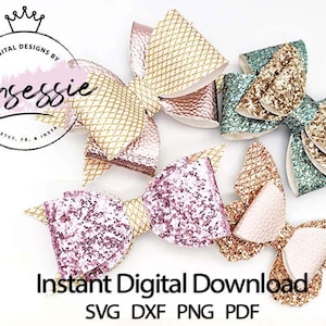 Digital SVG, PDF, DXF, Best Seller Bow Template Bundle, Bow Template ...