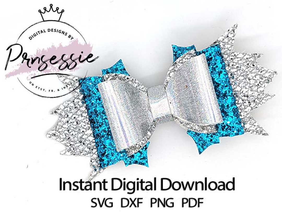 Digital SVG, DXF, PDF on Point Bow Template, Winter Bow, Bow Template ...