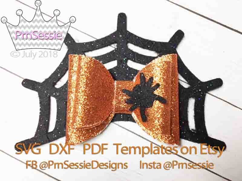 Digital SVG PDF DXF Fall Halloween Bow Template Bundle - Etsy