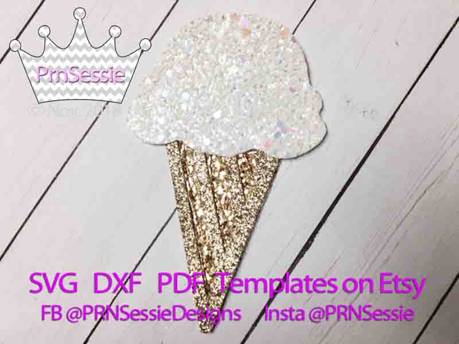 Digital SVG PDF DXF Italian Ice Cream Clip Template | Etsy