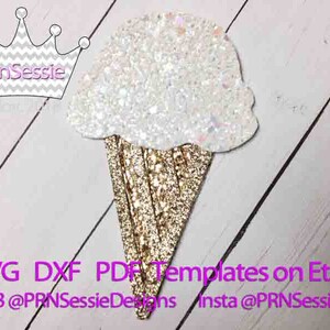 Digital SVG PDF DXF Italian Ice Cream Clip Template - Etsy