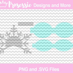 Digital SVG, DXF, PDF Winter Queen Hair Bow Template, Snowflake Bow ...