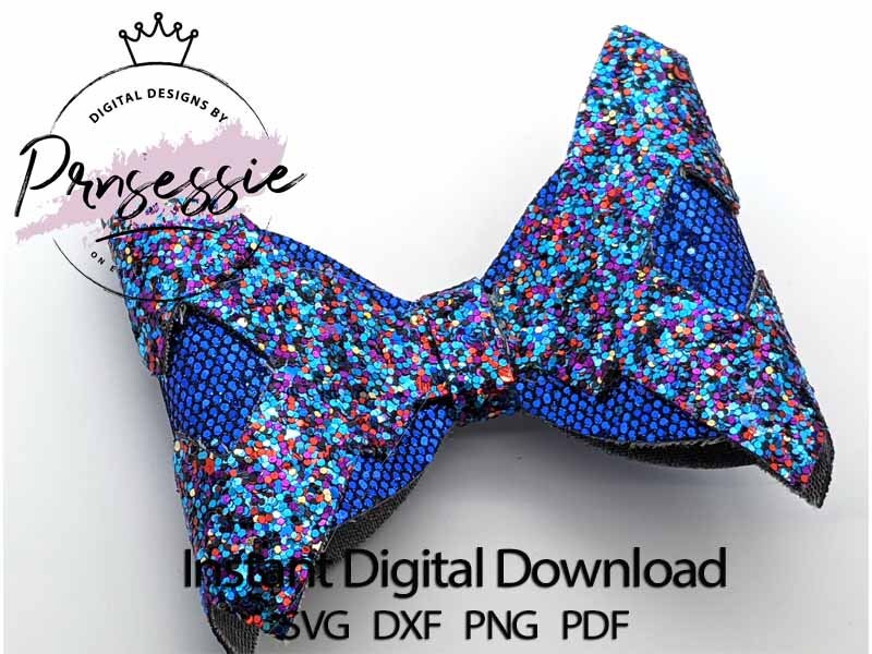 Digital SVG PDF DXF Diamonds Bow Template Digital Bow - Etsy