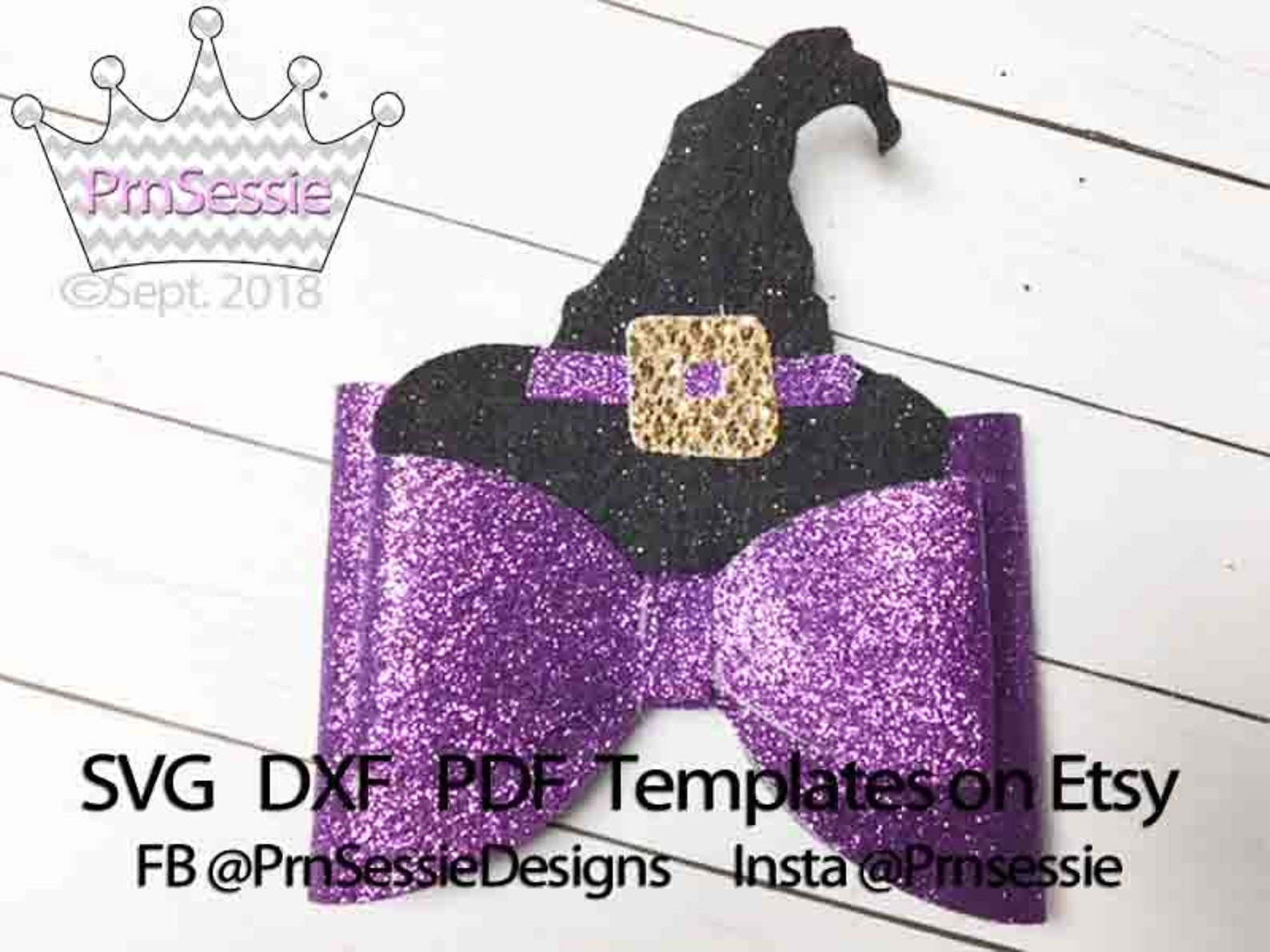 Digital SVG DXF PDF Wicked Witch Bow Template, Halloween Svg, Halloween ...